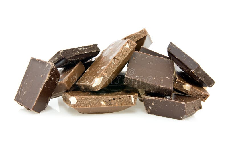 Chocolate pieces stock photo. Image of confectionery - 19333148