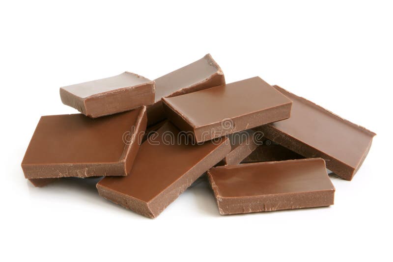 Chocolate pieces stock image. Image of food, milk, background - 19760169
