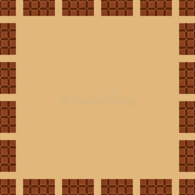 Chocolate Pieces Background, Frame and Border, Copy Space Photo Stock ...