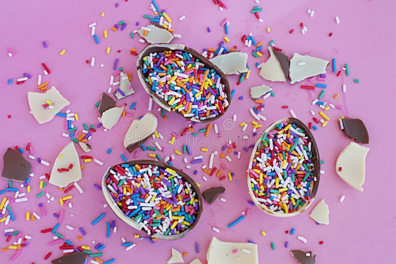 Chocolate and Pieces of Chocolate Lie on a Bright Background, Bright ...