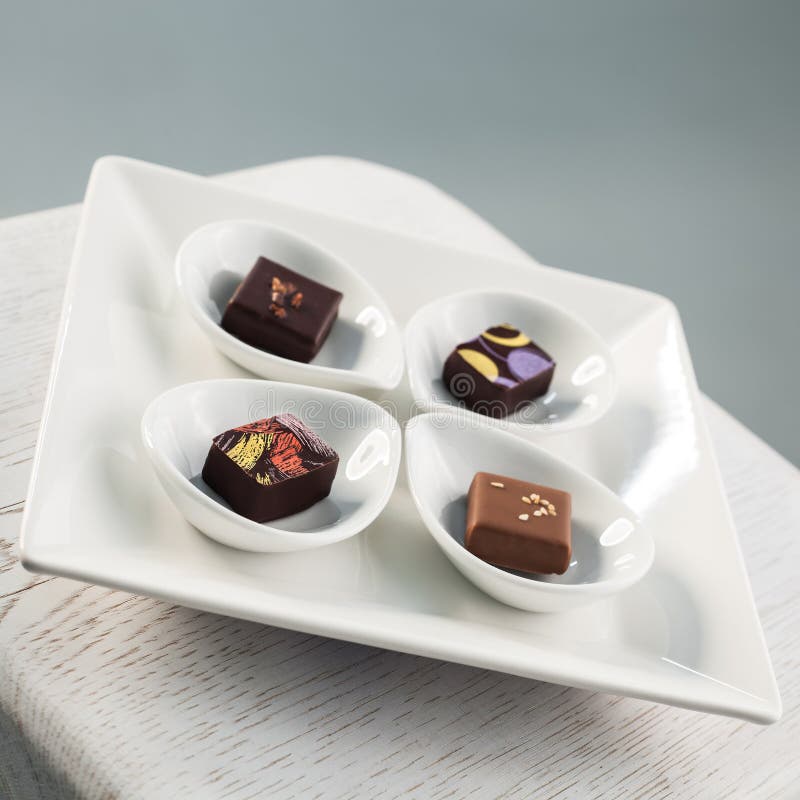 Chocolate plate stock image. Image of chocolate, chocolates - 48719737