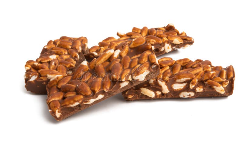 Chocolate with Popped Rice Isolated Stock Image - Image of pastry, diet ...