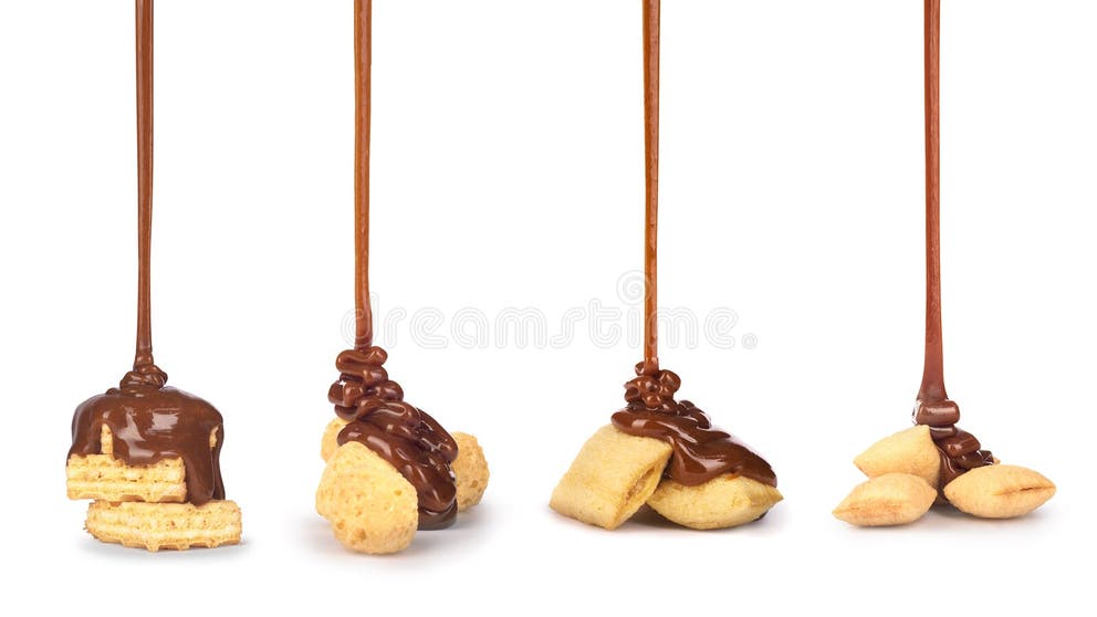 Chocolate Pouring Onto Waffles Stock Image - Image of flakes, motion ...