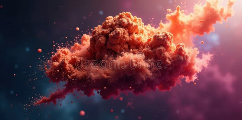 Chocolate Powder Cloud Bursts, Vibrant Hues Explode , Dynamic, Powder ...
