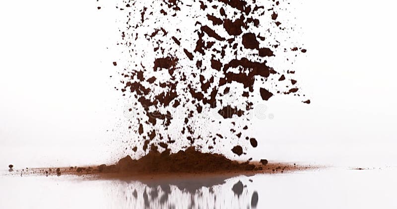 Chocolate Powder Falling Against White Background Stock Video - Video ...