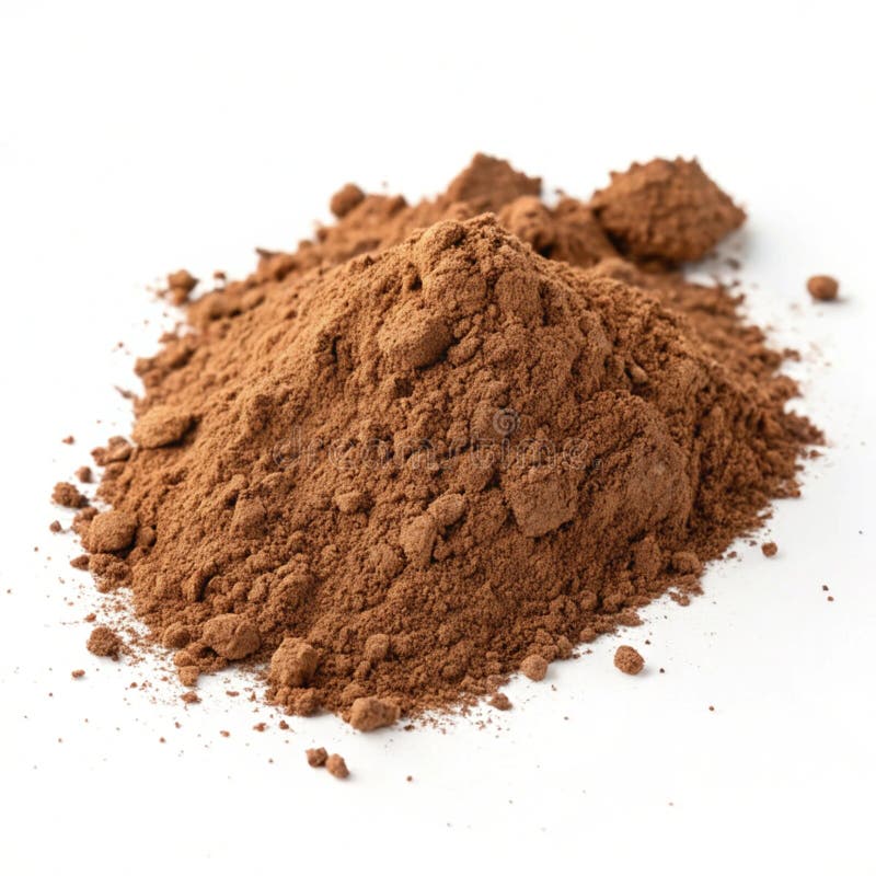 Chocolate Powder Isolated on Transparent Background Stock Illustration ...