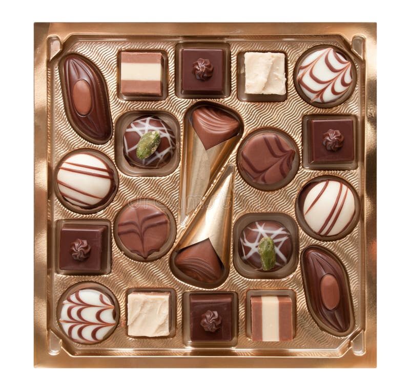 Chocolate pralines in box stock photo. Image of nutrition - 19818202