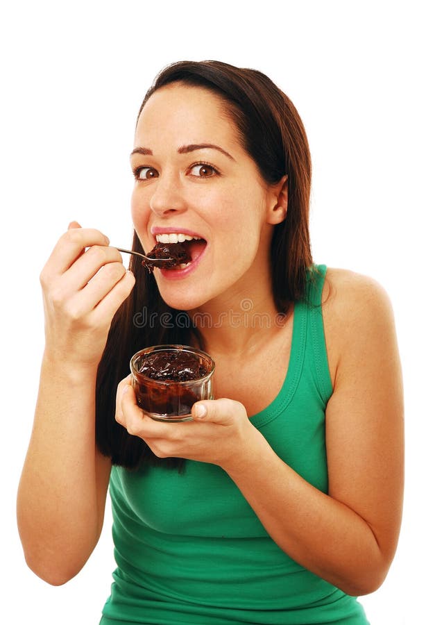Chocolate pudding stock image. Image of hunger, isolated - 13357715