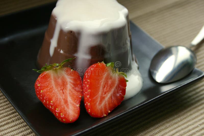 Chocolate pudding stock image. Image of delicious, sweet - 413089
