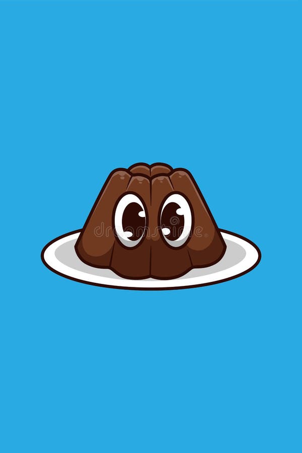 Delicious Hocolate Pudding Cartoon Illustration Stock Vector ...