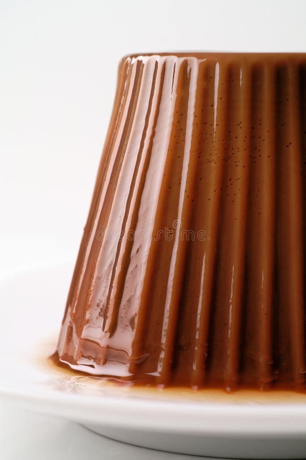 Chocolate pudding closeup stock image. Image of plate - 2514643
