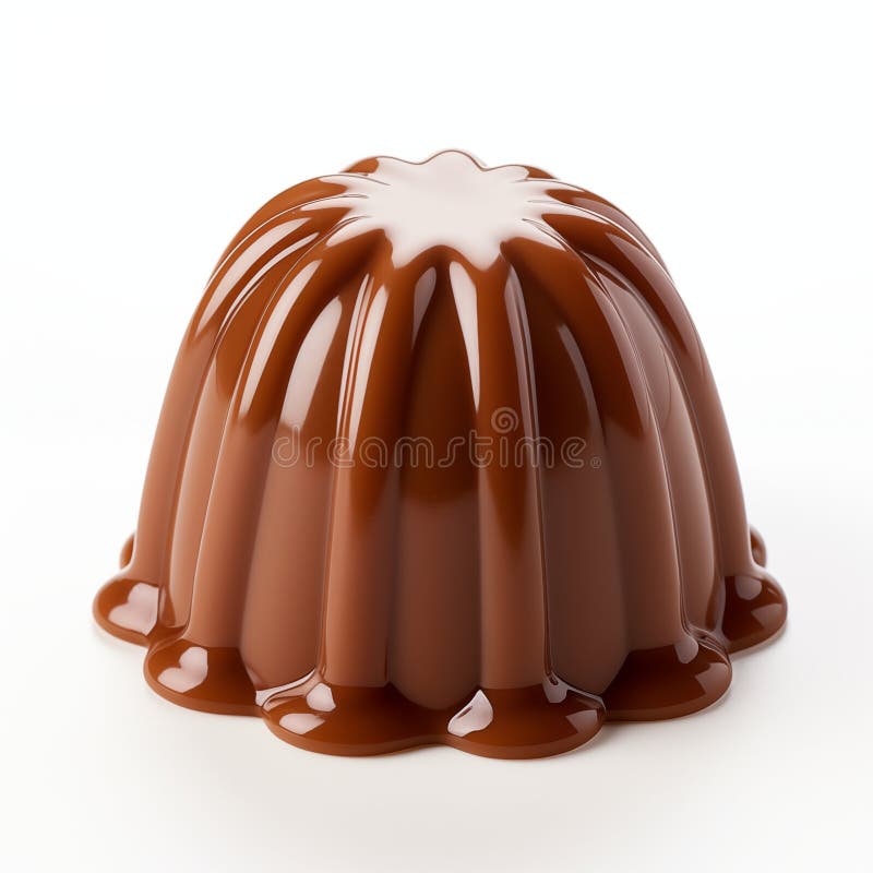 Chocolate Pudding Isolated on White Background Stock Illustration ...