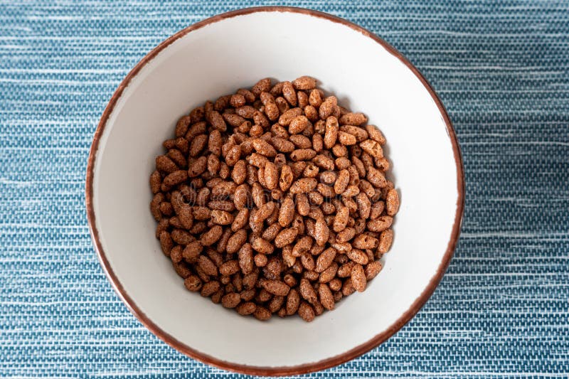 Chocolate Puffed Rice Cereal Stock Photo - Image of energy, detail ...