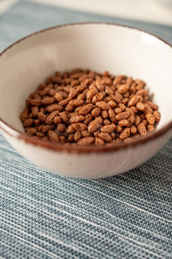 Chocolate Puffed Rice Cereal Stock Photo - Image of health, gourmet ...