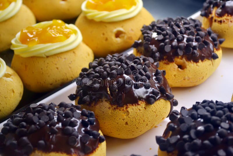 Chocolate puffs stock image. Image of soft, healthy, life - 34239135