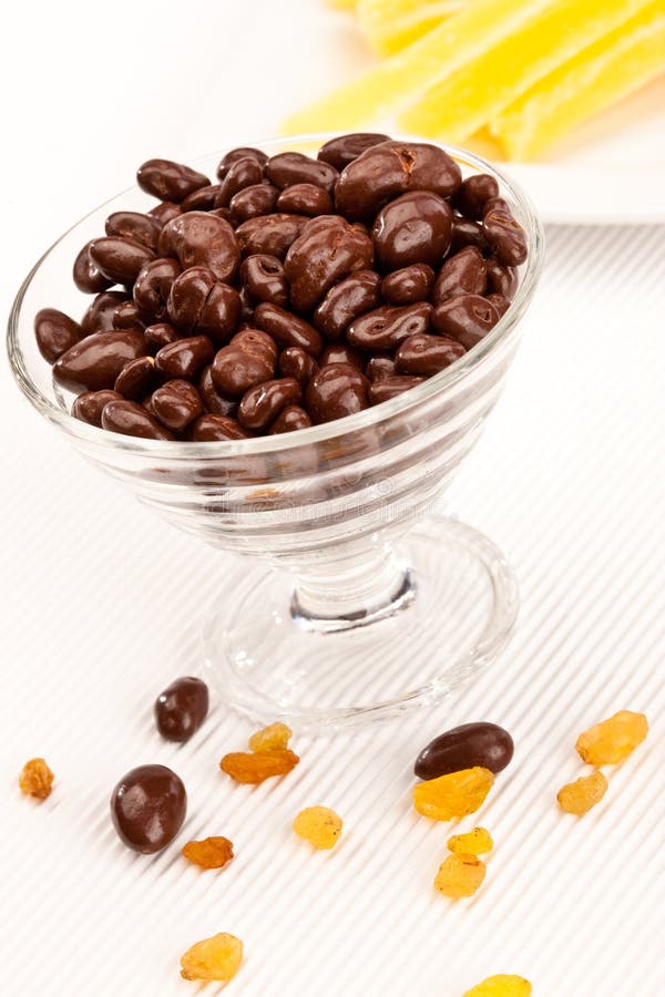 Chocolate raisins stock photo. Image of bocal, raisins - 14759866