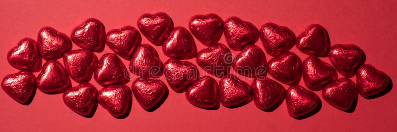 Chocolate Red Heart Sweets for Valentine S Day Stock Photo - Image of ...
