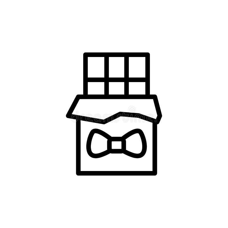Chocolate, Ribbon Icon. Simple Line, Outline Vector Elements of Present ...