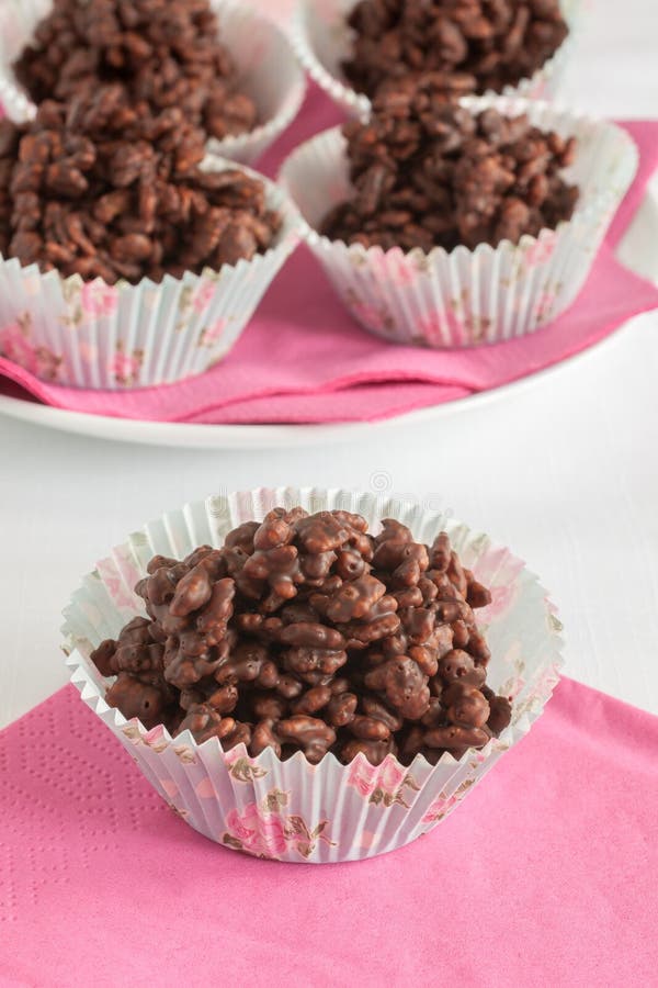 Chocolate rice cakes stock photo. Image of kids, cookie - 55189742