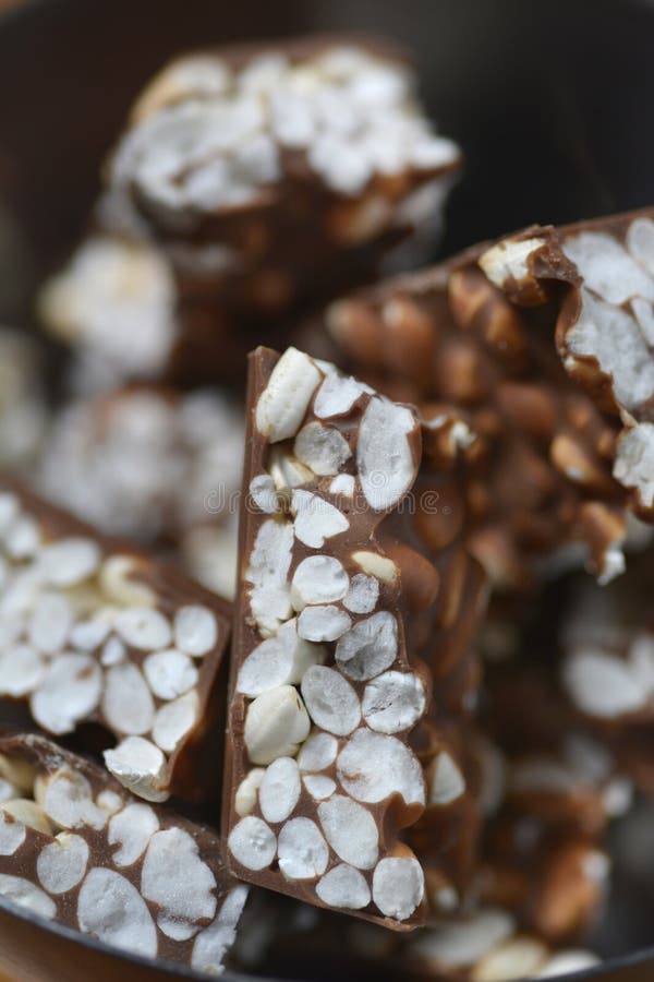 Chocolate with rice stock photo. Image of closeup, peace - 339476780