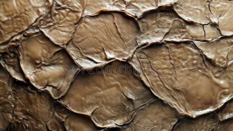 Chocolate River â€“ Textured Surface with Glossy Layers, Generative Ai ...