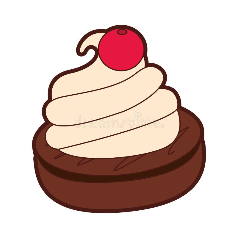 Chocolate roll cake stock vector. Illustration of cooking - 92945357