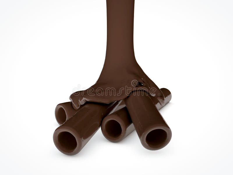 Chocolate roll sticks stock illustration. Illustration of topping ...