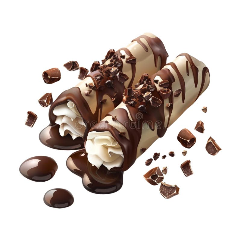 Chocolate Rolls on Transparent Background - Ai Generated Stock ...