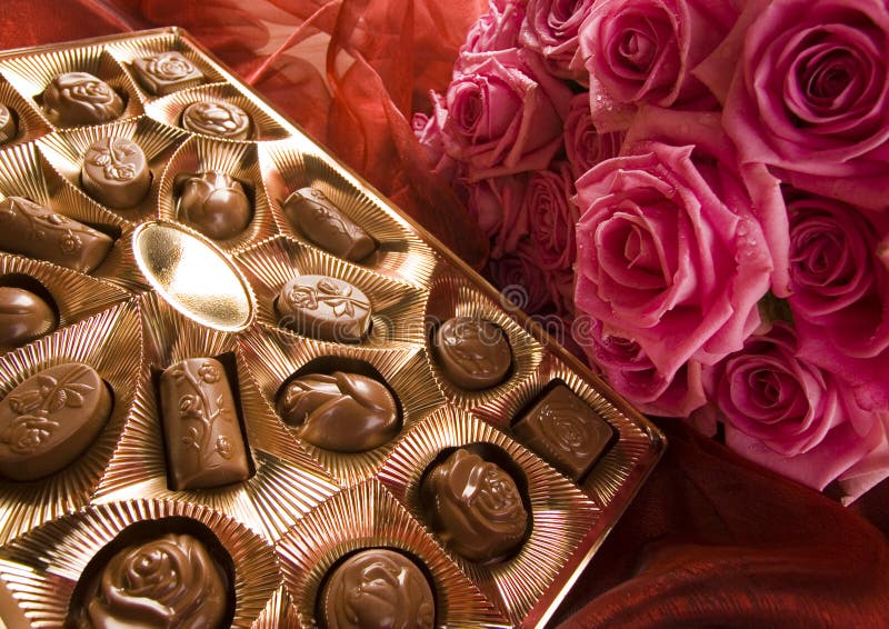 Chocolate & Roses stock photo. Image of chocolate - 2868398