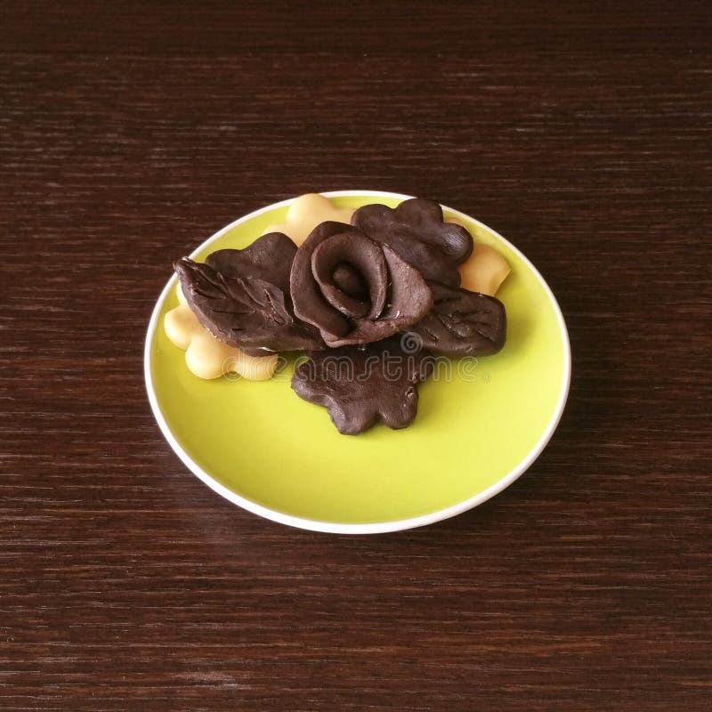 Chocolate roses stock image. Image of flower, homemade - 82280541