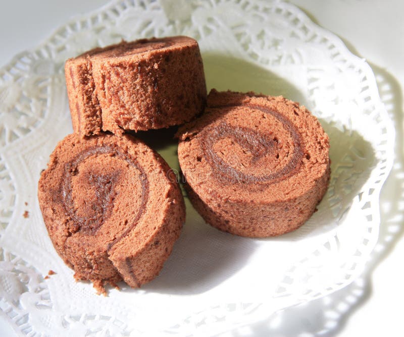 Chocolate roulade stock image. Image of cookies, food - 10578823