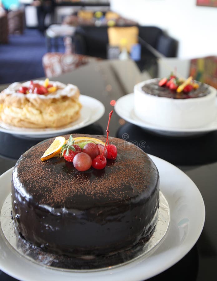 Chocolate sacher cake stock image. Image of cakes, forest - 29313447