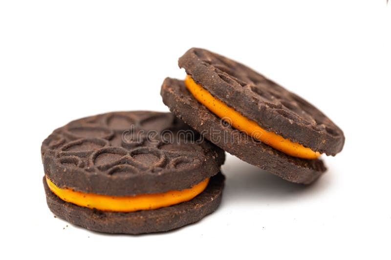 Chocolate sandwich cookies stock image. Image of sweet - 343441903