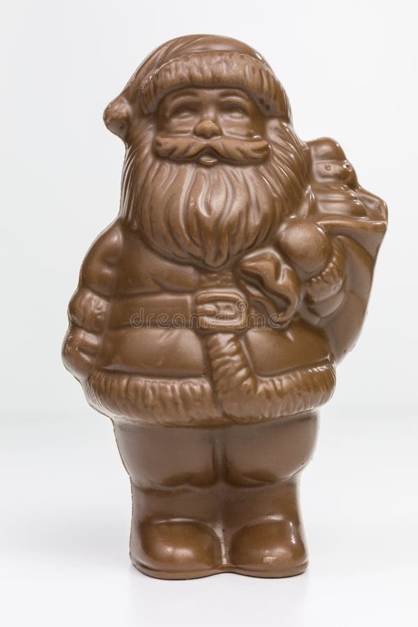 Chocolate santa claus stock photo. Image of candy, white - 168453432