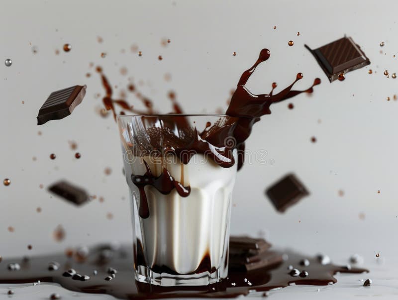 Chocolate Shake Splash stock photo. Image of breakfast - 362625494
