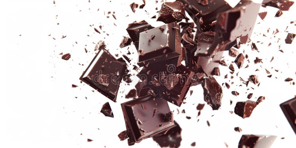 Chocolate Shards - Broken Pieces Stock Image - Image of food, block ...