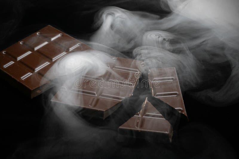 Chocolate in smoke stock photo. Image of chocolate, scent - 142571414