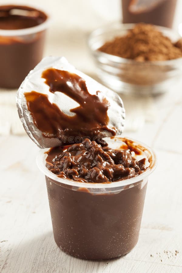 Chocolate Snack Pack Pudding Cup Stock Image - Image of melted, creamy ...