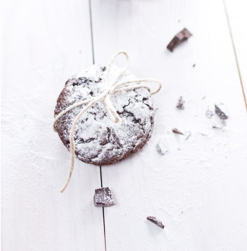 Chocolate Snow Cap Cookies for Christmas Stock Photo - Image of cookies ...