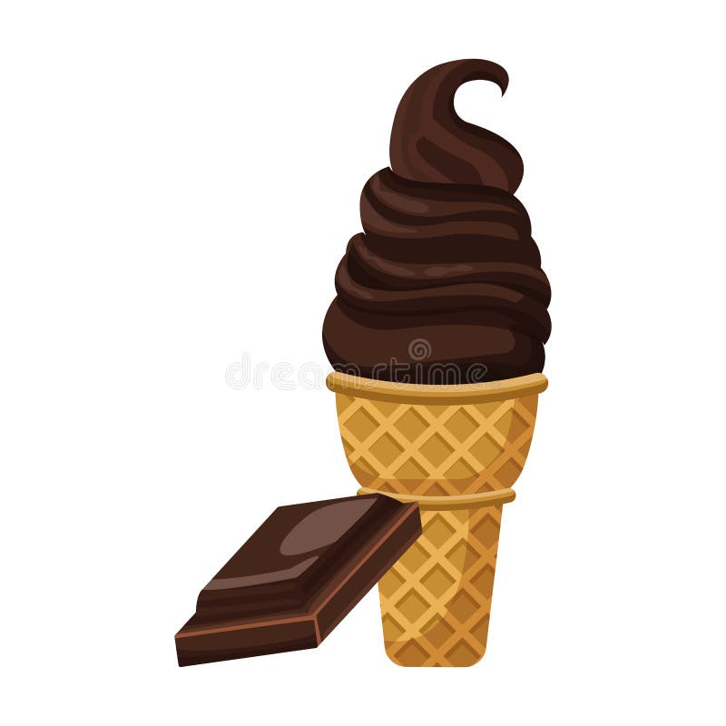 Soft Serve Ice Cream Icon, Colorful Design Stock Vector - Illustration ...