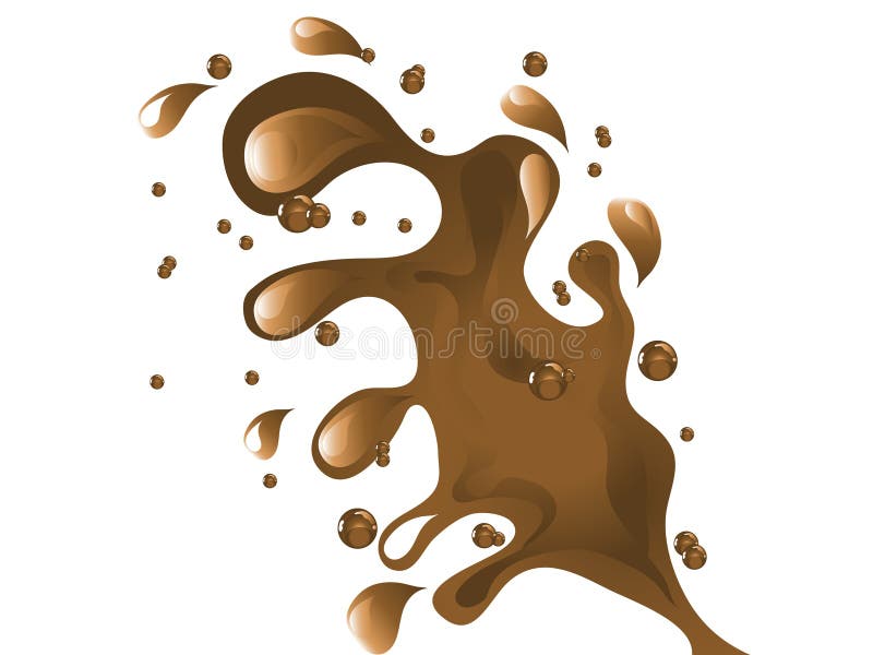 Chocolate splash stock vector. Illustration of bubble - 22571924