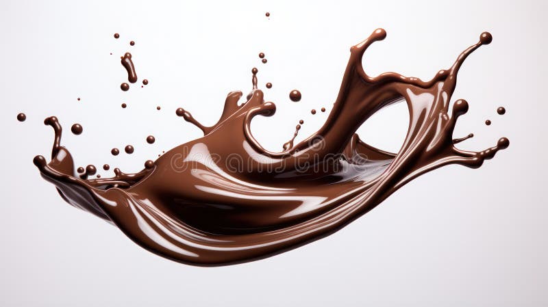 Chocolate Splash in a Captivating Studio Shot Stock Illustration ...