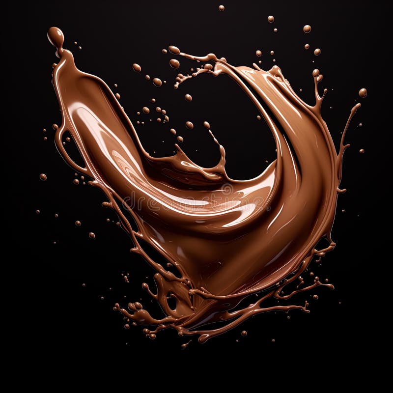 Chocolate splash. stock illustration. Illustration of indulgence ...