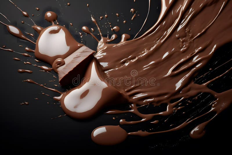 Chocolate Splash Cocoa Creative Poster. Neural Network AI Generated ...