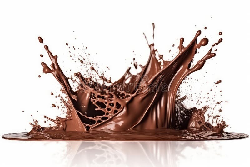 Chocolate Splash Dark. Generate Ai Stock Illustration - Illustration of ...