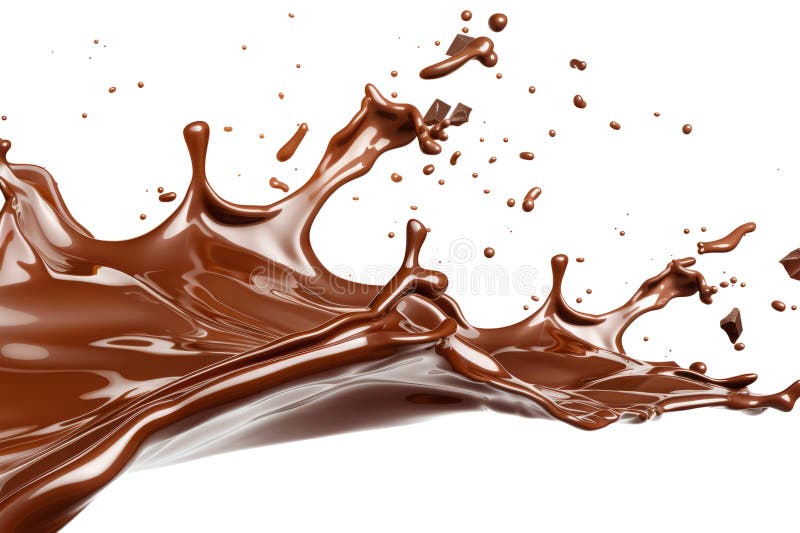 Melted Chocolate Splash with Droplets, Close Up Stock Image - Image of ...