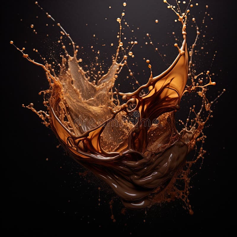 Chocolate splash. stock illustration. Illustration of baking - 283836738