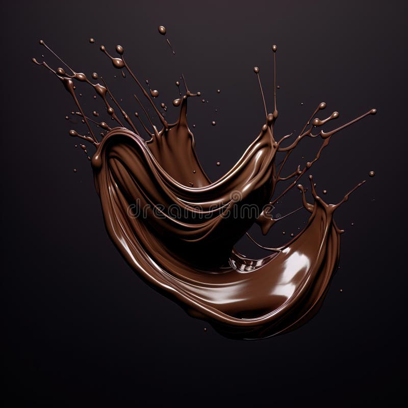 Chocolate splash. stock illustration. Illustration of pattern - 283836419
