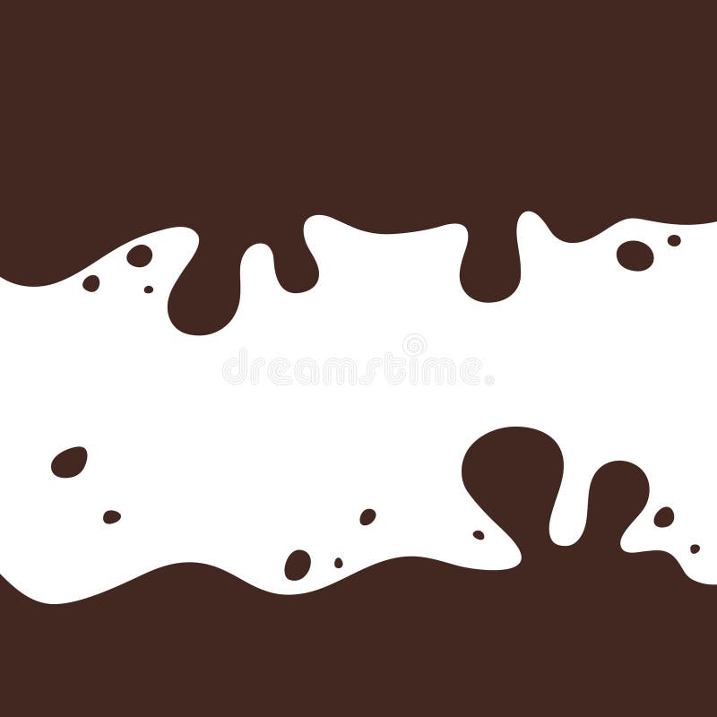 Chocolate Splash. Header Separator, Abstract Organic Flat Drops ...