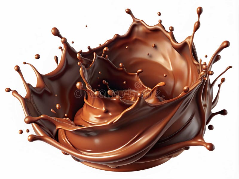 Chocolate Splash Illustration Stock Illustration - Illustration of ...